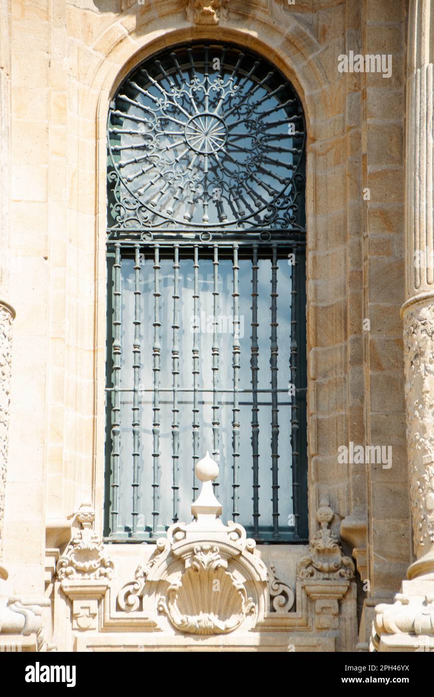 Shell symbol of Saint james way on the facade of the cathedral at ...