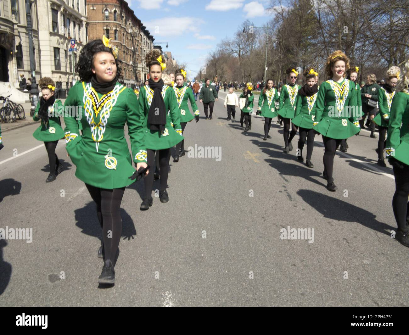 Students from Irish Dancing school at St.Patrick's Day Parade in Park ...