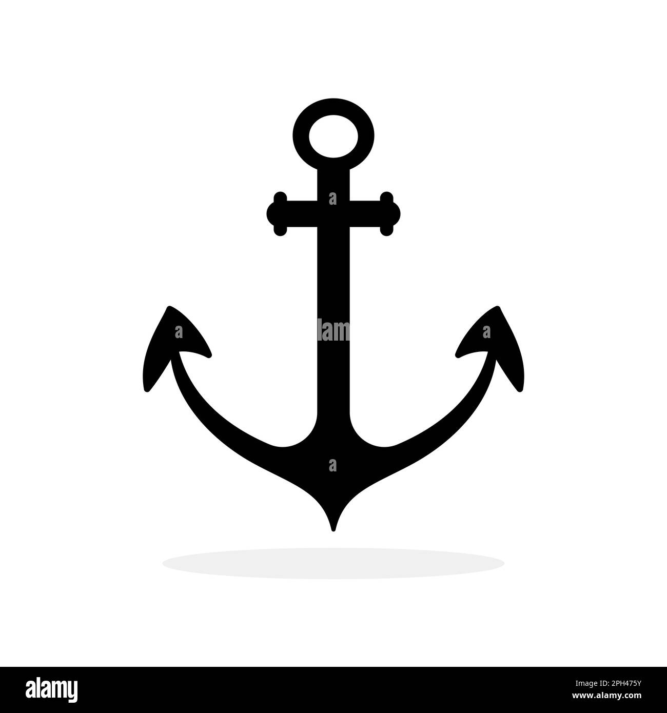 Anchor black icon. Anchor shape symbol. Vector illustration. Anchor ...