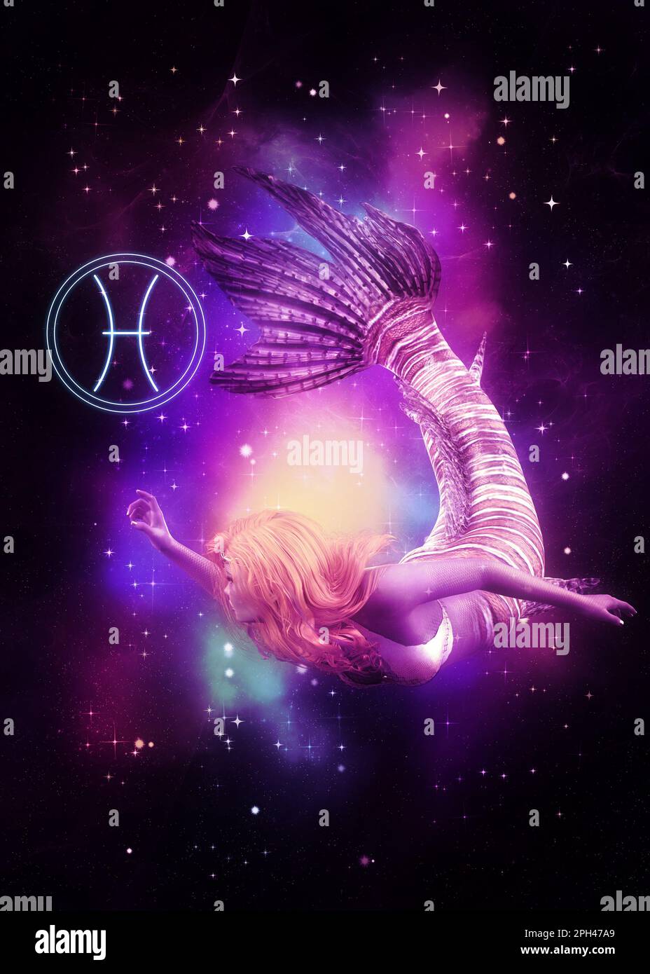 Mermaid pisces hi-res stock photography and images - Alamy