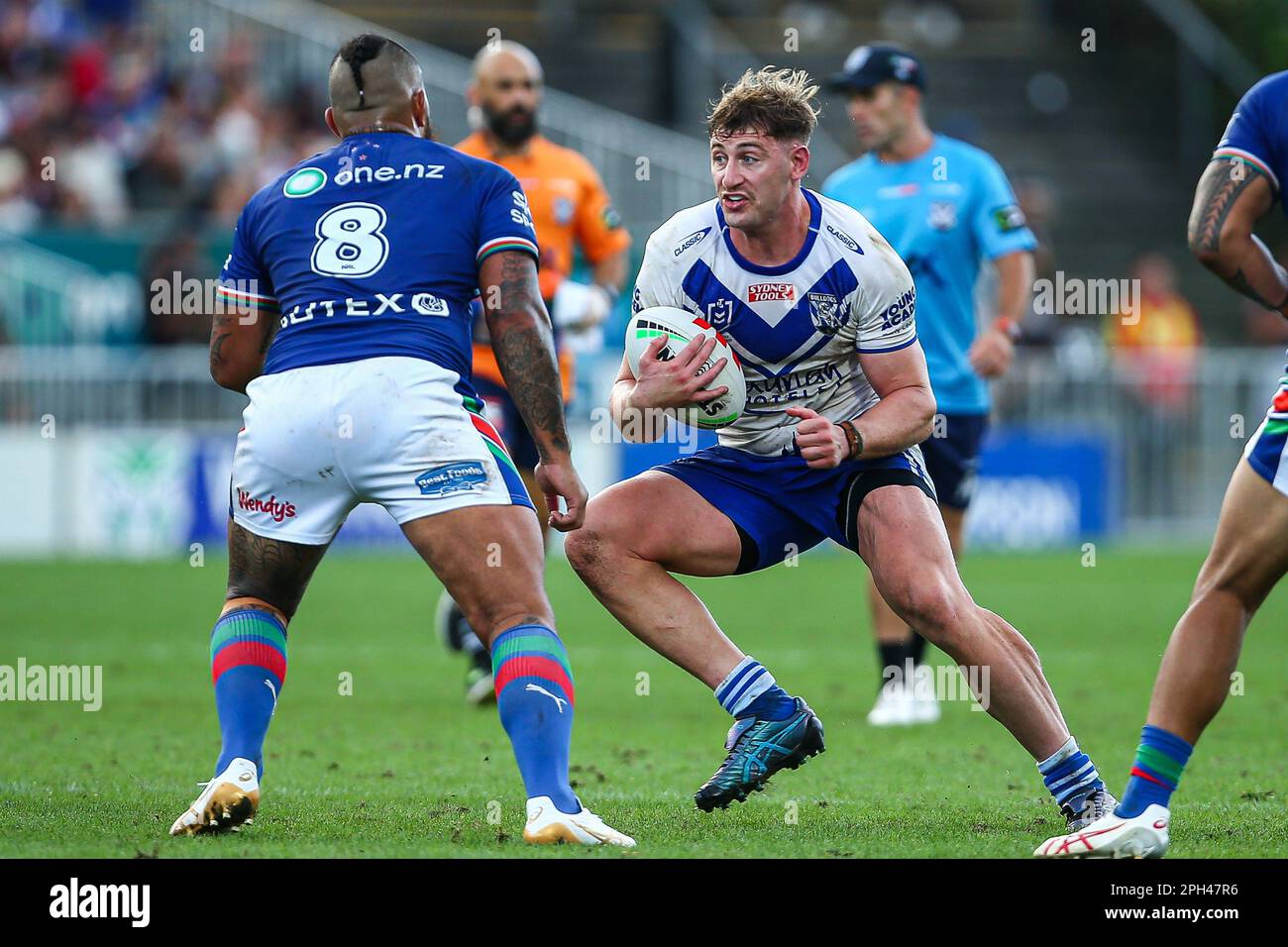 Max King of the Bulldogs during the NRL Round 4 match between the New ...