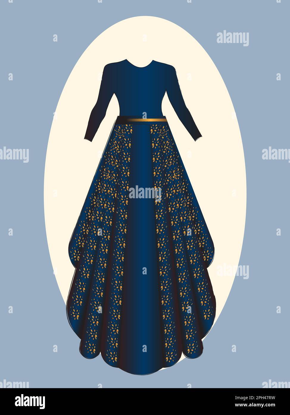 WESTERN BRIDE FROCK WITH GOLDEN DETAILING PROM WEDDING BELT FROCK FOR ...