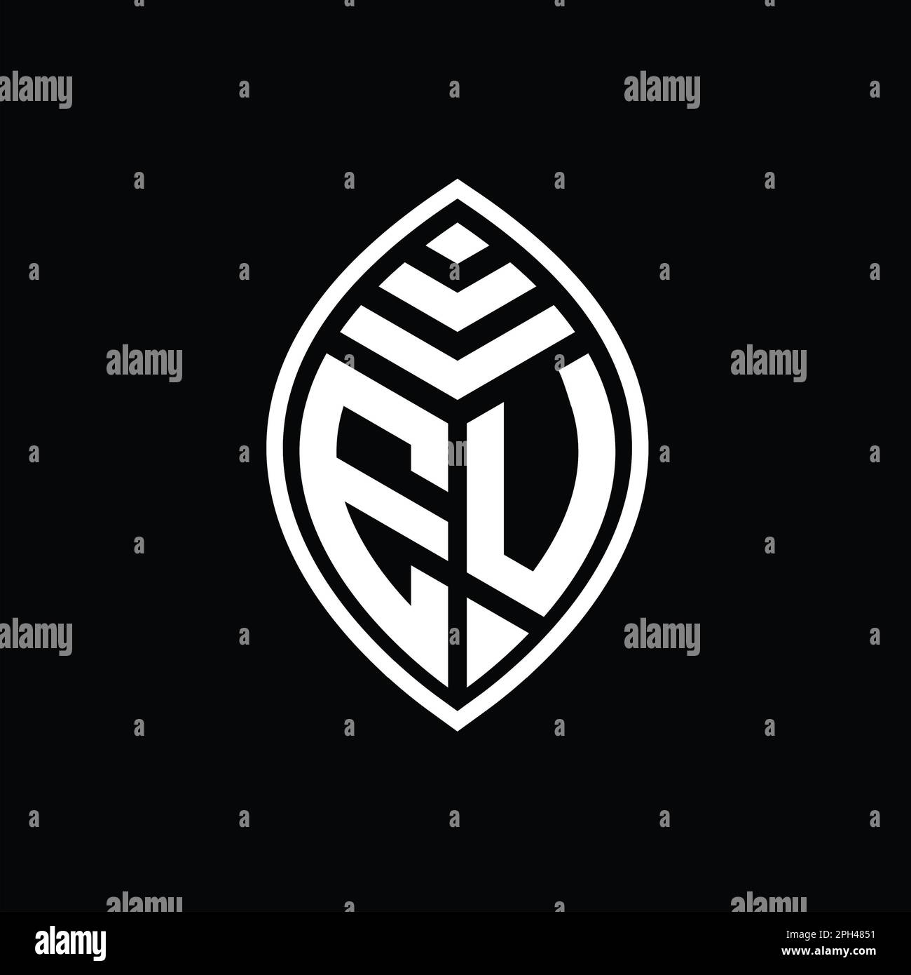 EV Logo monogram elegant leaf shape isolated outline design template ...