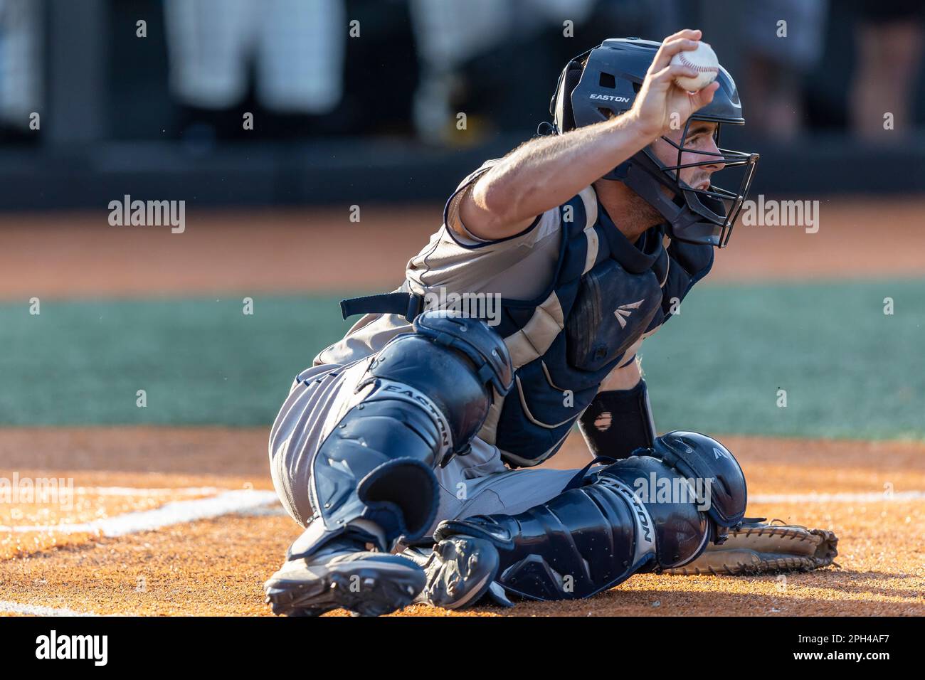 Georgia Southern catcher/outfielder JP Tighe (13) signals he still has ...
