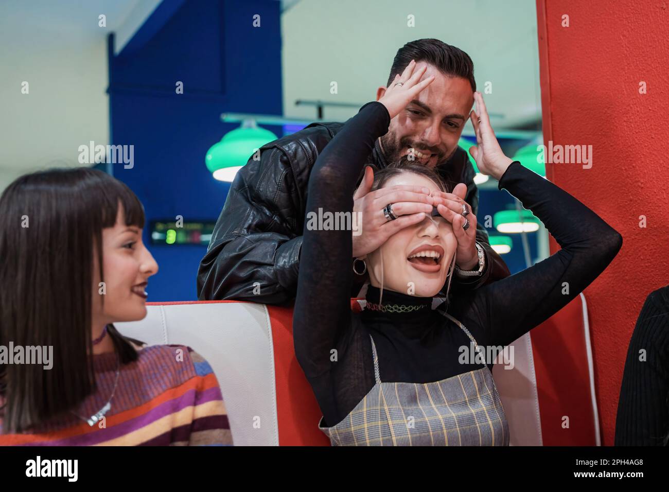 Guess who surprise fun entertainment hi-res stock photography and ...