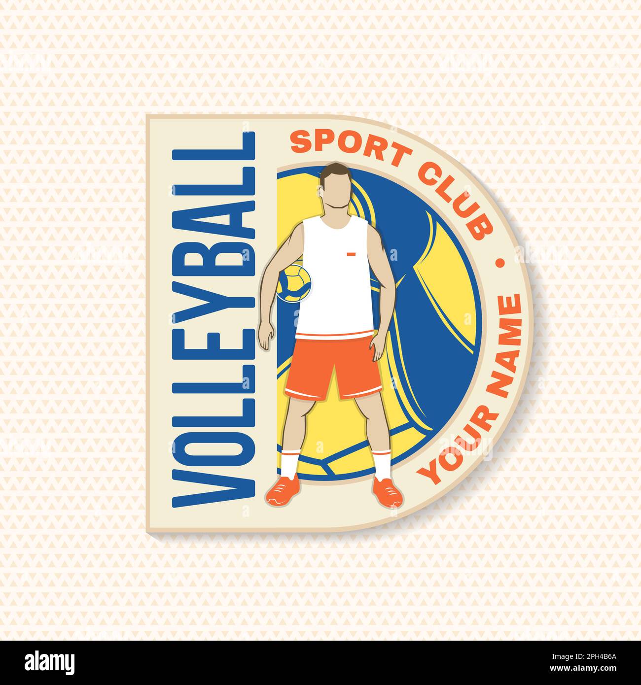 Volleyball club badge design. Vector illustration. For college league ...