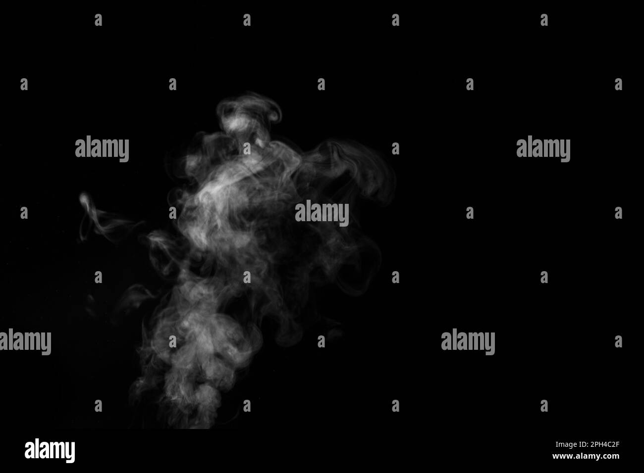 White smoke on black background. Monochrome, grayscale photography of ...