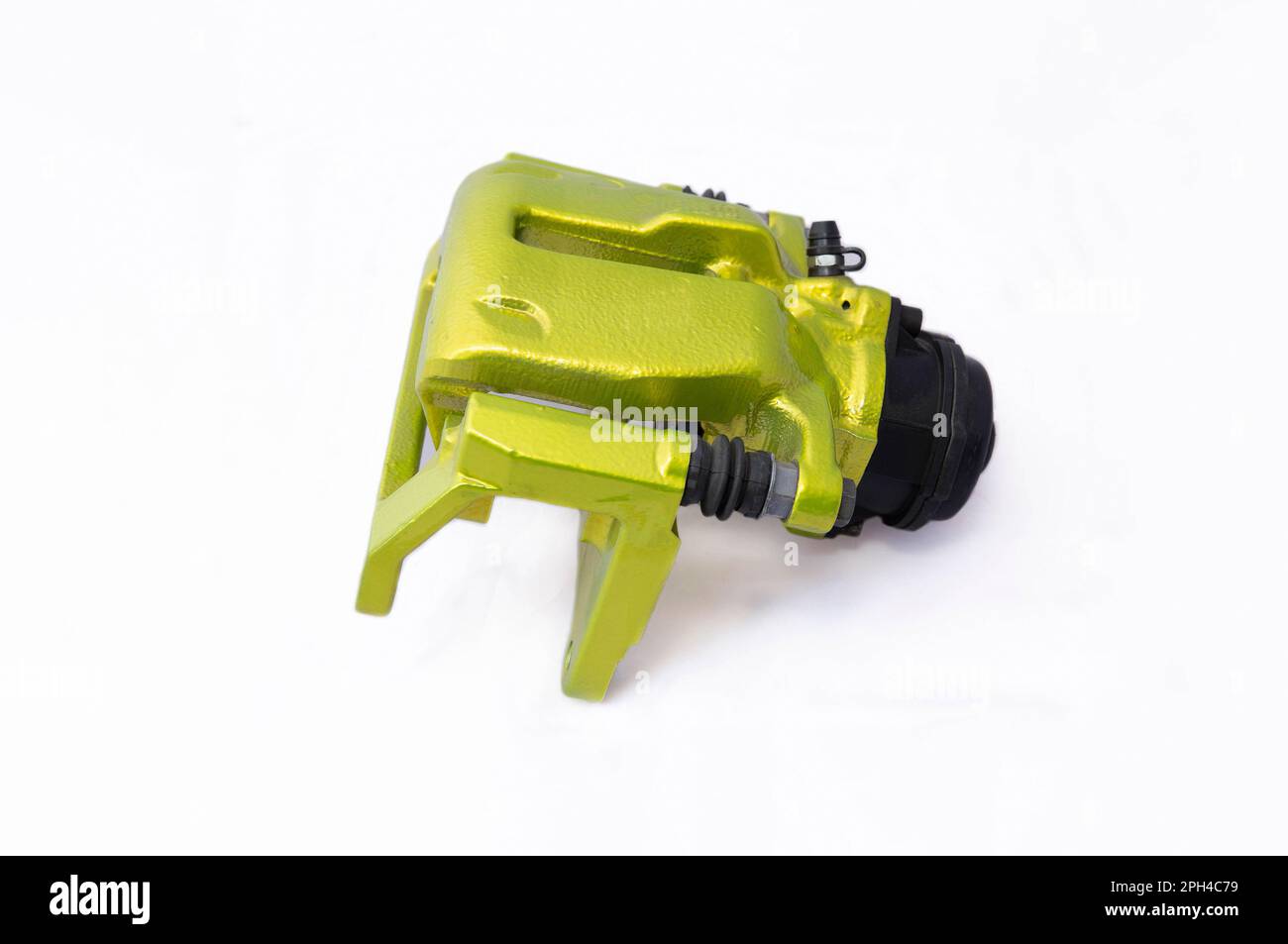 light green car support which are used in brakes on a white background ...