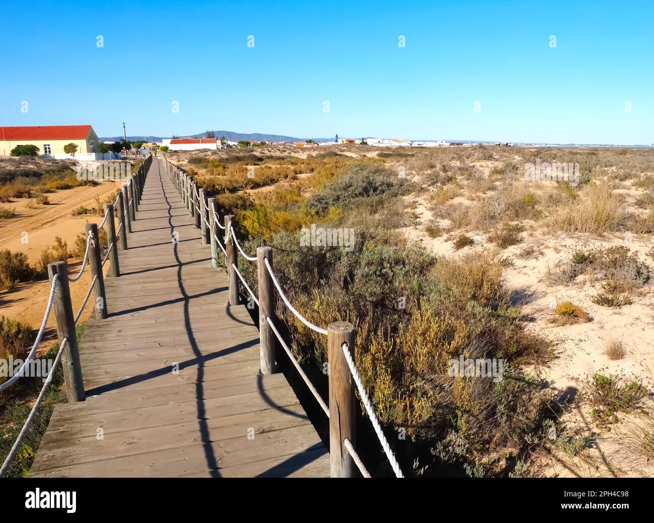 Walking across the wonderful island of Culatra near Olhao Portugal ...