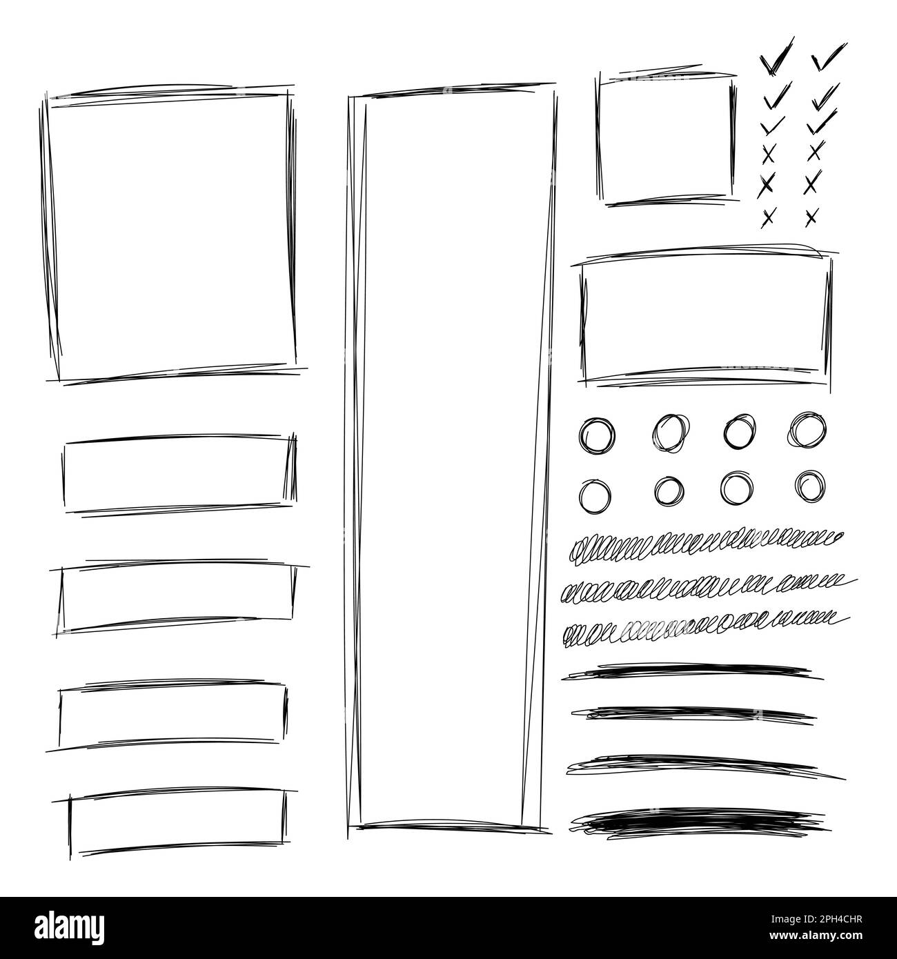 Vector check marks circle Black and White Stock Photos & Images - Alamy