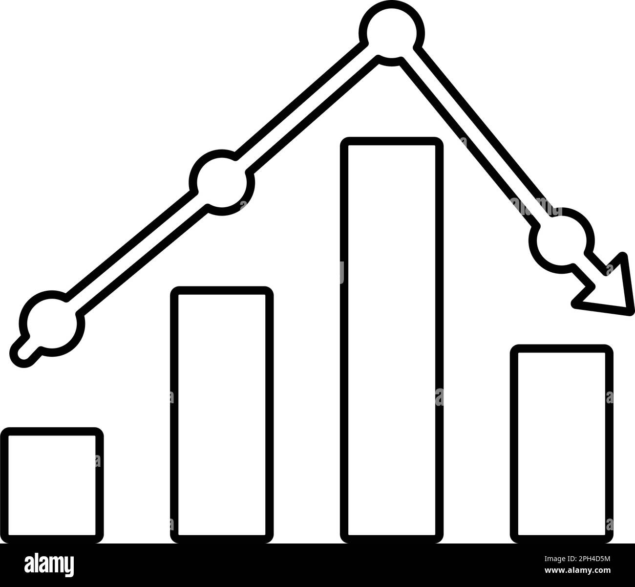Bar Chart icon symbol for use on mobile apps, print media and web ...