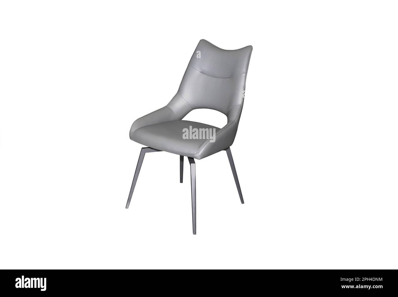 Stylish leather armchair at 45 degrees on white background. Interior ...