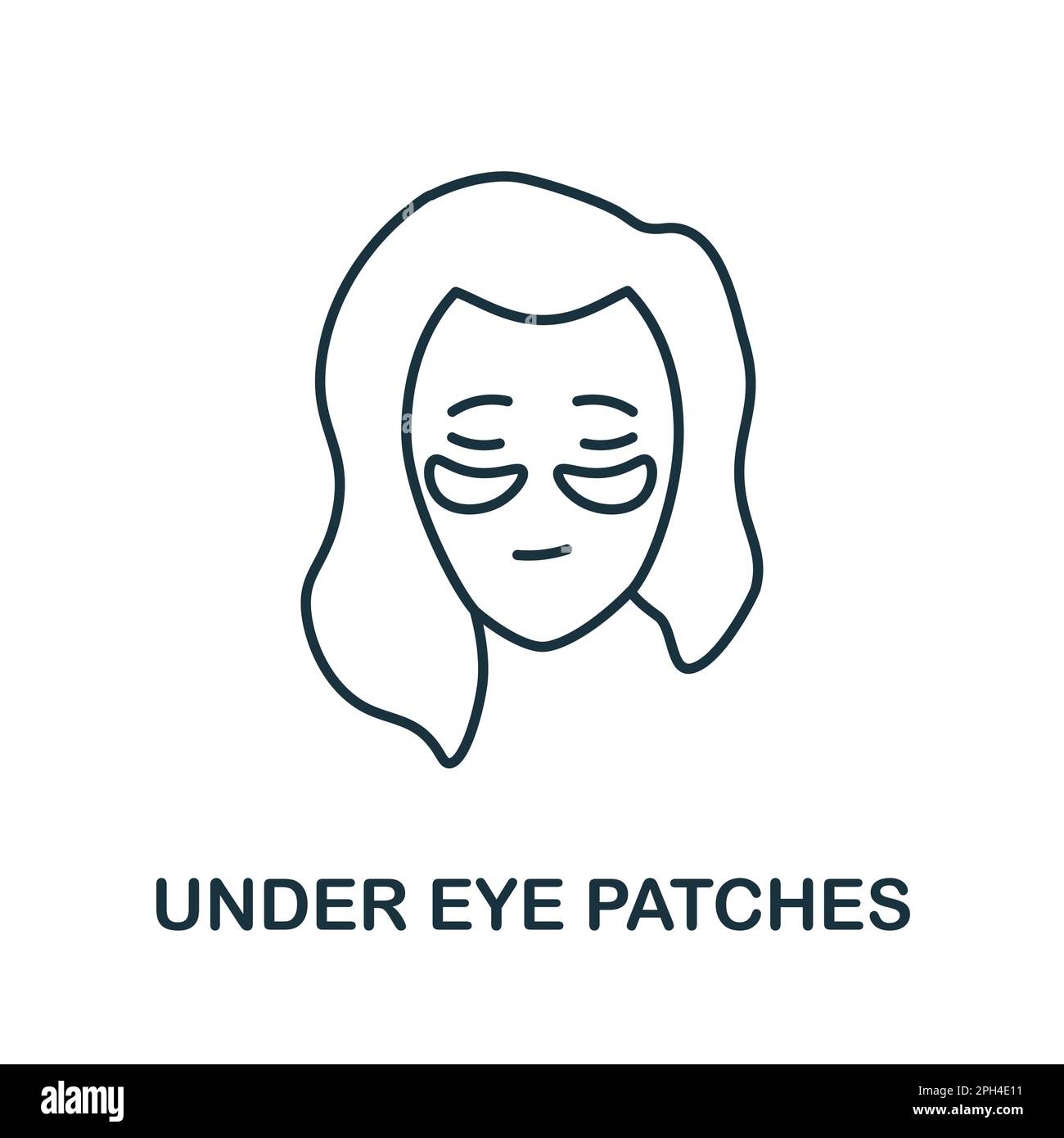 Under Eye Patches line icon. Simple element from skin care collection. Creative Under Eye ...