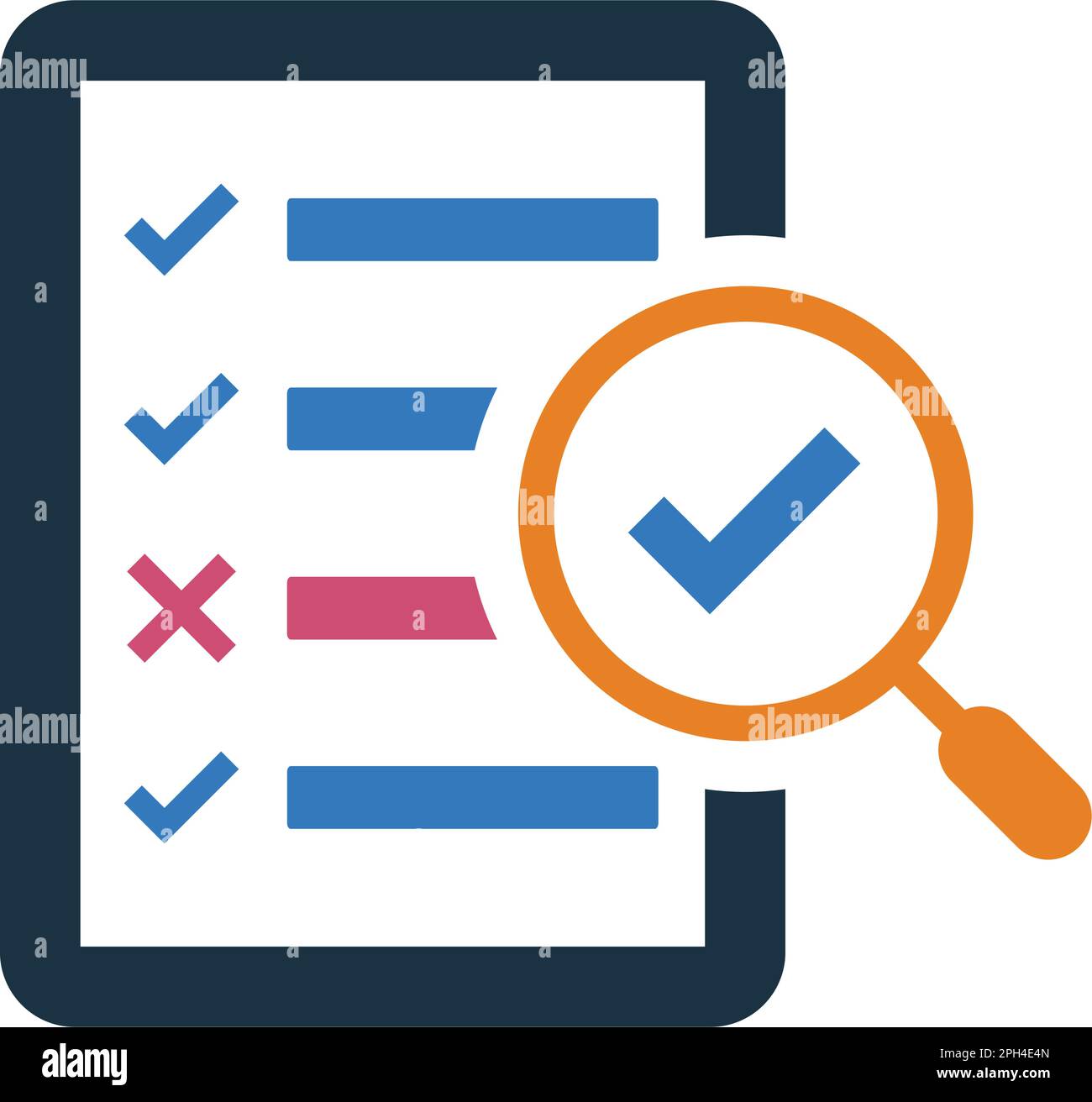 Checklist, Audit Test Icon symbol for use on mobile apps, print media ...