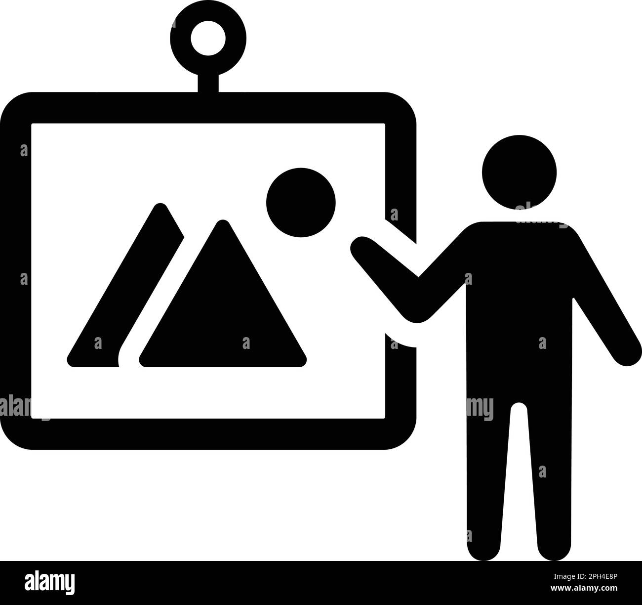 Graphical Presentation icon. Flat style vector EPS use in infographics ...