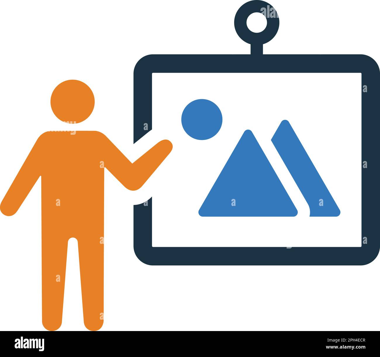 Graphical Presentation icon. Flat style vector EPS use in infographics ...