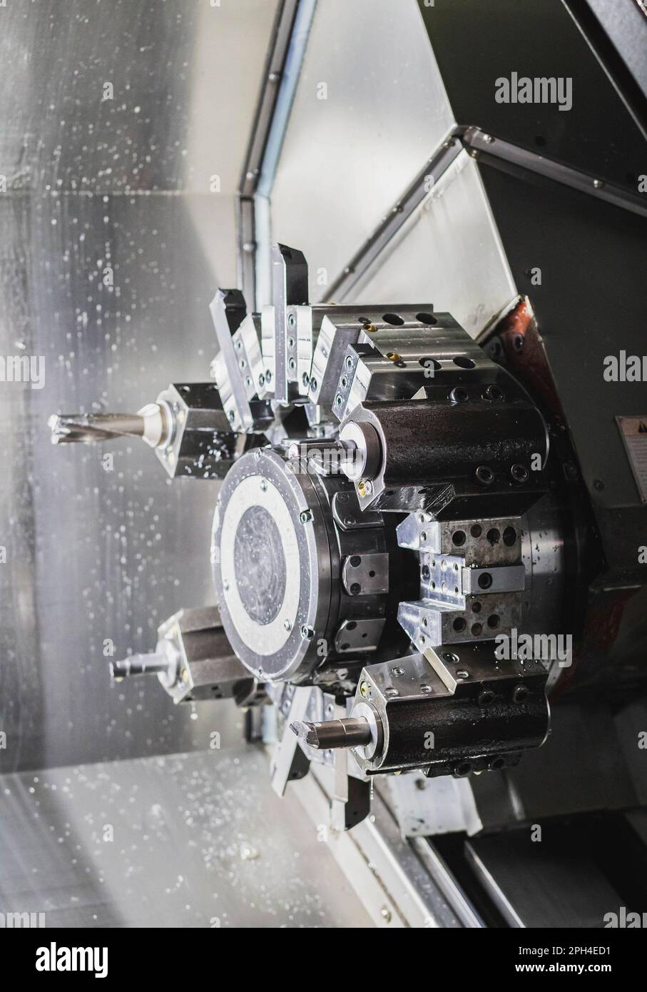 Drum with replaceable cutters inside the CNC machine Stock Photo - Alamy