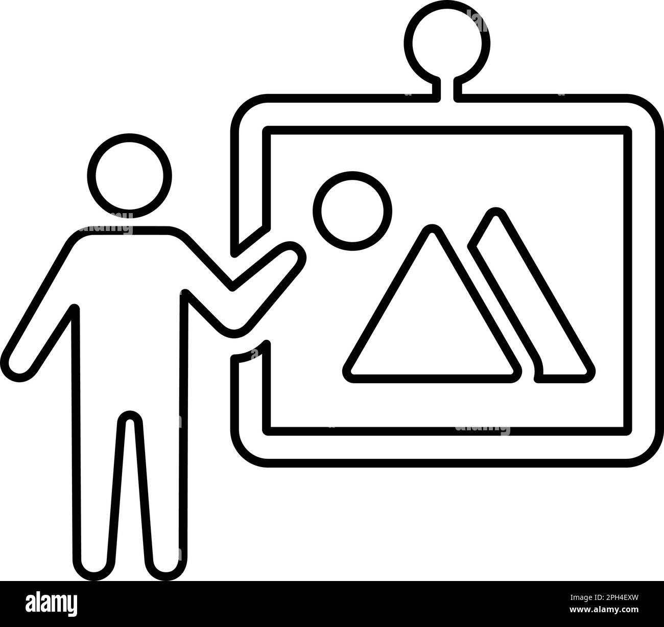 Graphical Presentation icon. Flat style vector EPS use in infographics ...
