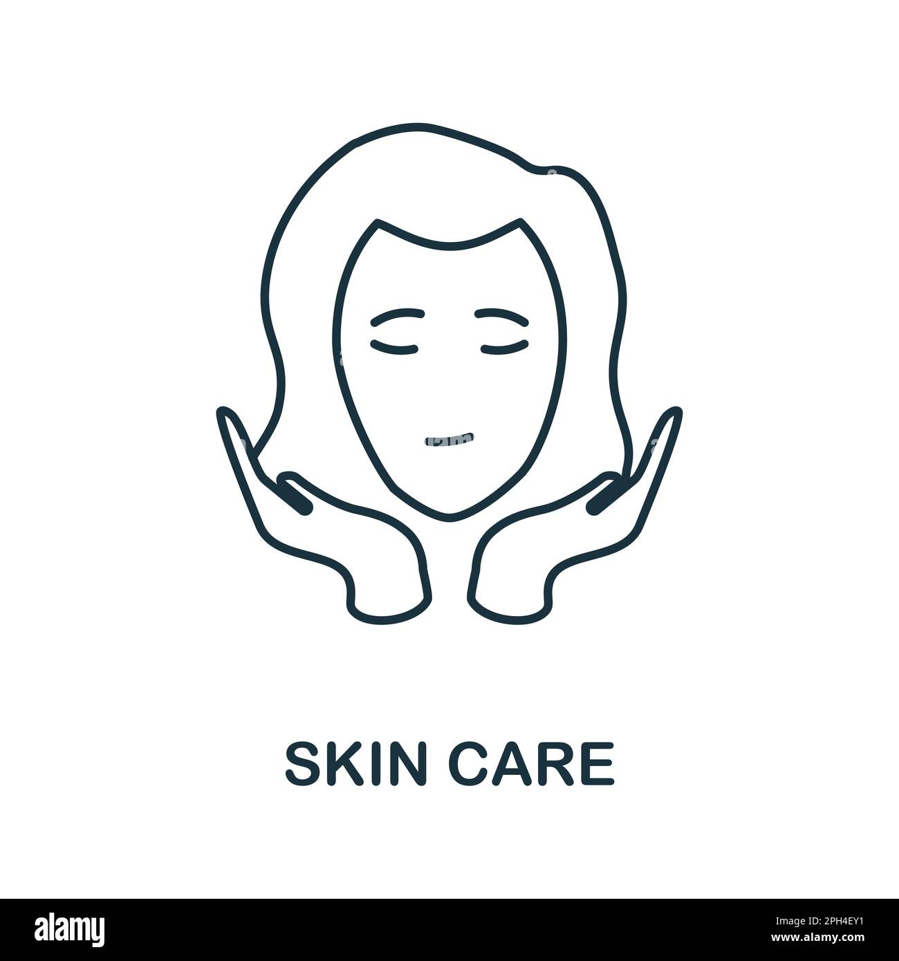 Skin Care line icon. Simple element from skin care collection. Creative ... Skin Care line icon. Simple element from skin care collection. Creative ...