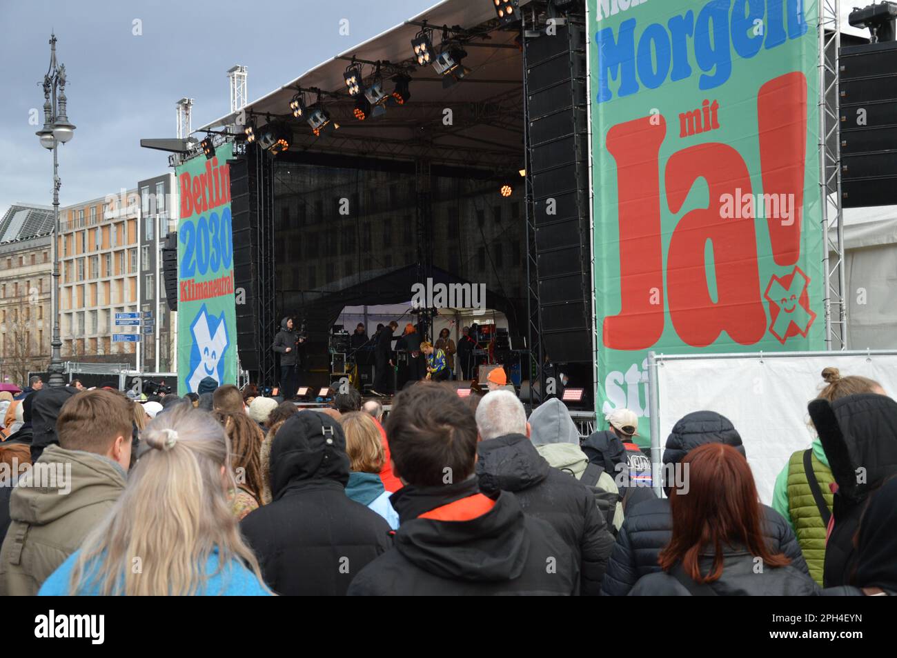 Berlin, Germany - March 25, 2023 - "Berlin 2030 Climate Neutral" rally ...