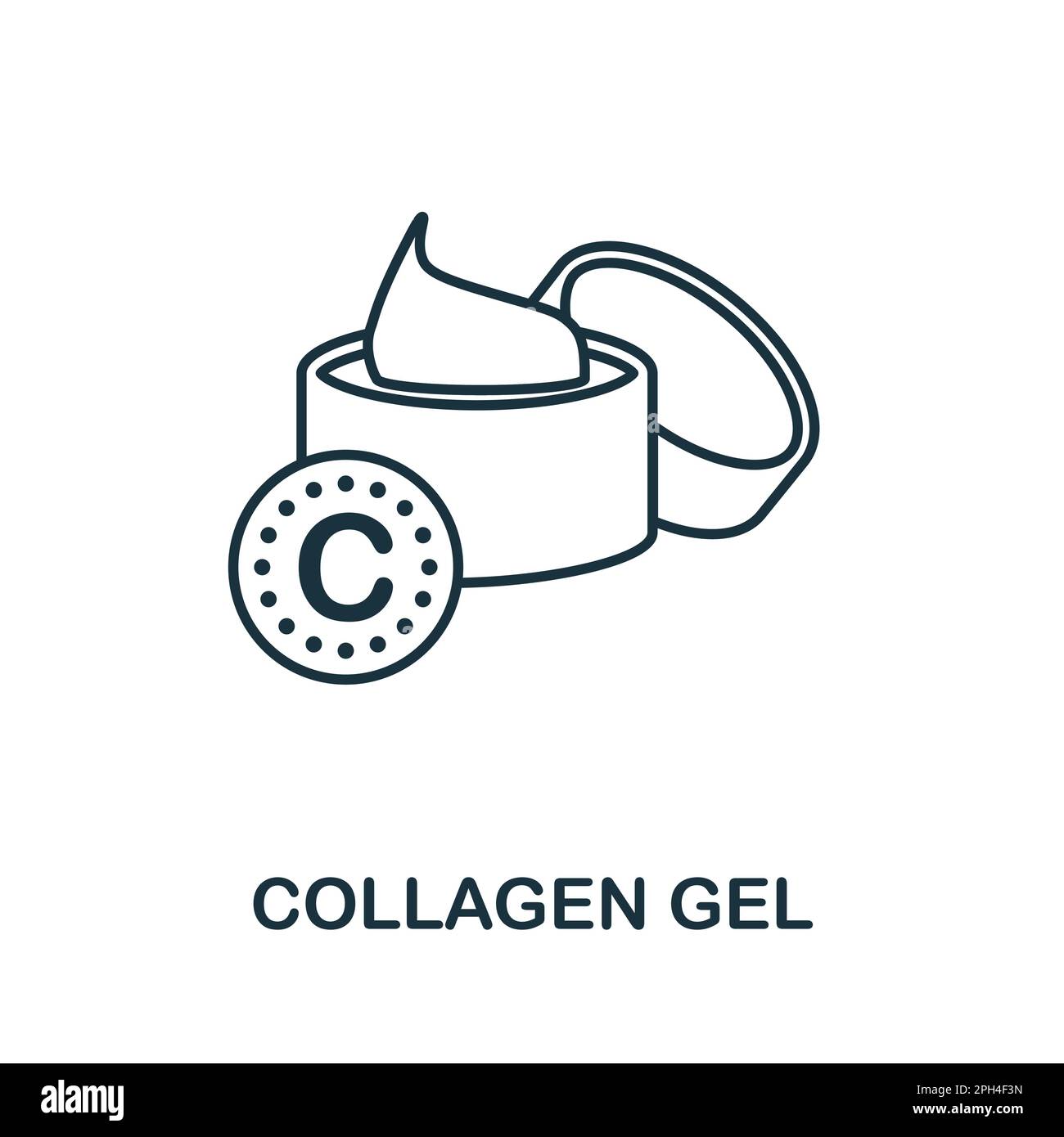 Collagen Gel line icon. Simple element from skin care collection ...
