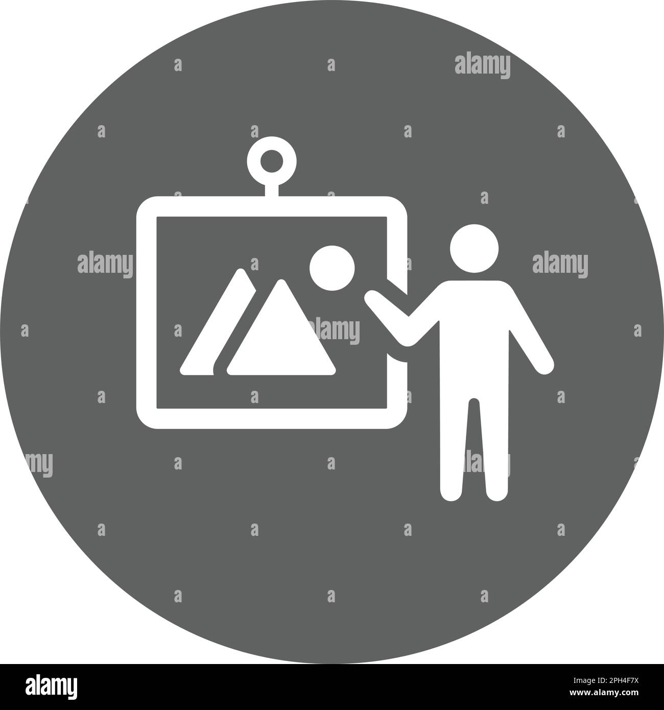 Graphical Presentation icon. Flat style vector EPS use in infographics ...