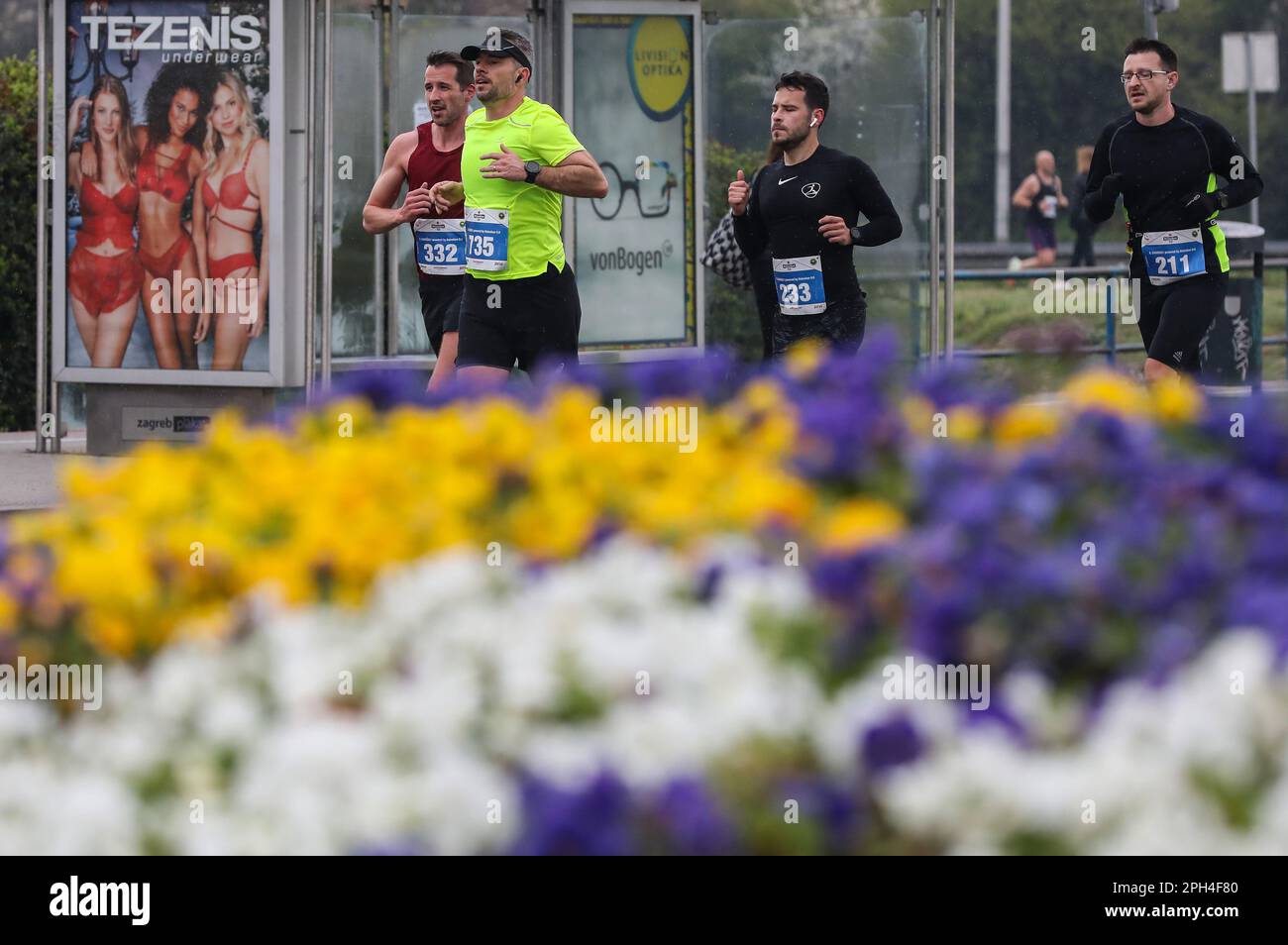 Zagreb, Croatia. 26th Mar, 2023. Runners participate in the Zagreb ...