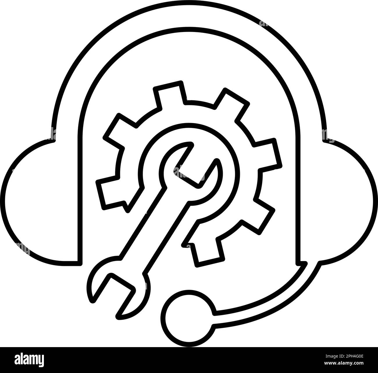Technical Support icon symbol for use on mobile apps, print media and ...