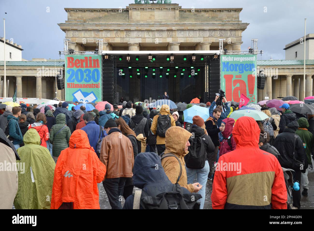 Berlin, Germany - March 25, 2023 - "Berlin 2030 Climate Neutral" rally ...