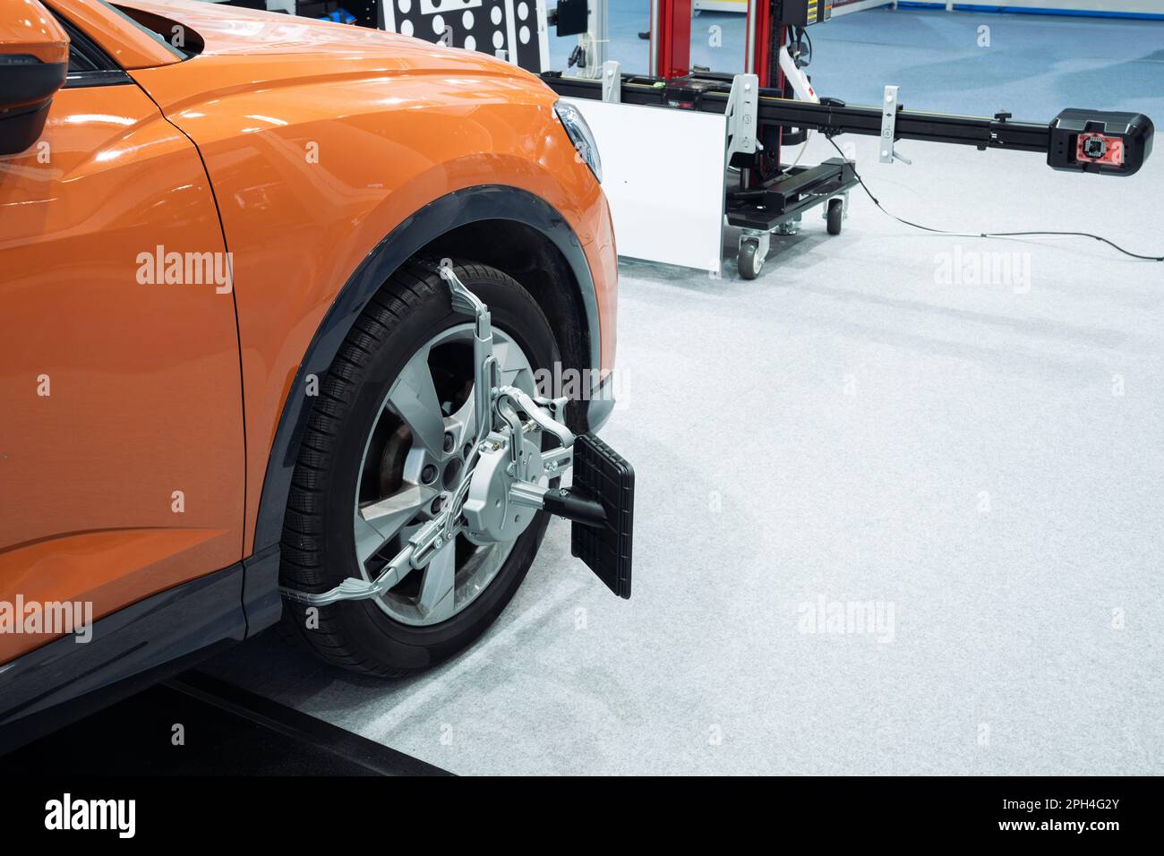 Wheel alignment in car service. High quality photo Stock Photo - Alamy