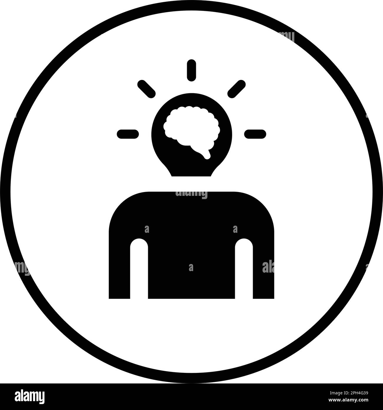 Creative Thinking icon. Flat style vector EPS use in infographics,web ...