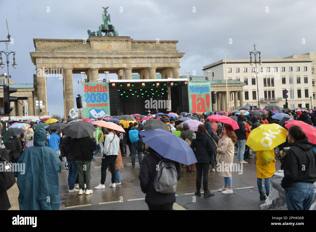 Berlin, Germany - March 25, 2023 - "Berlin 2030 Climate Neutral" rally ...