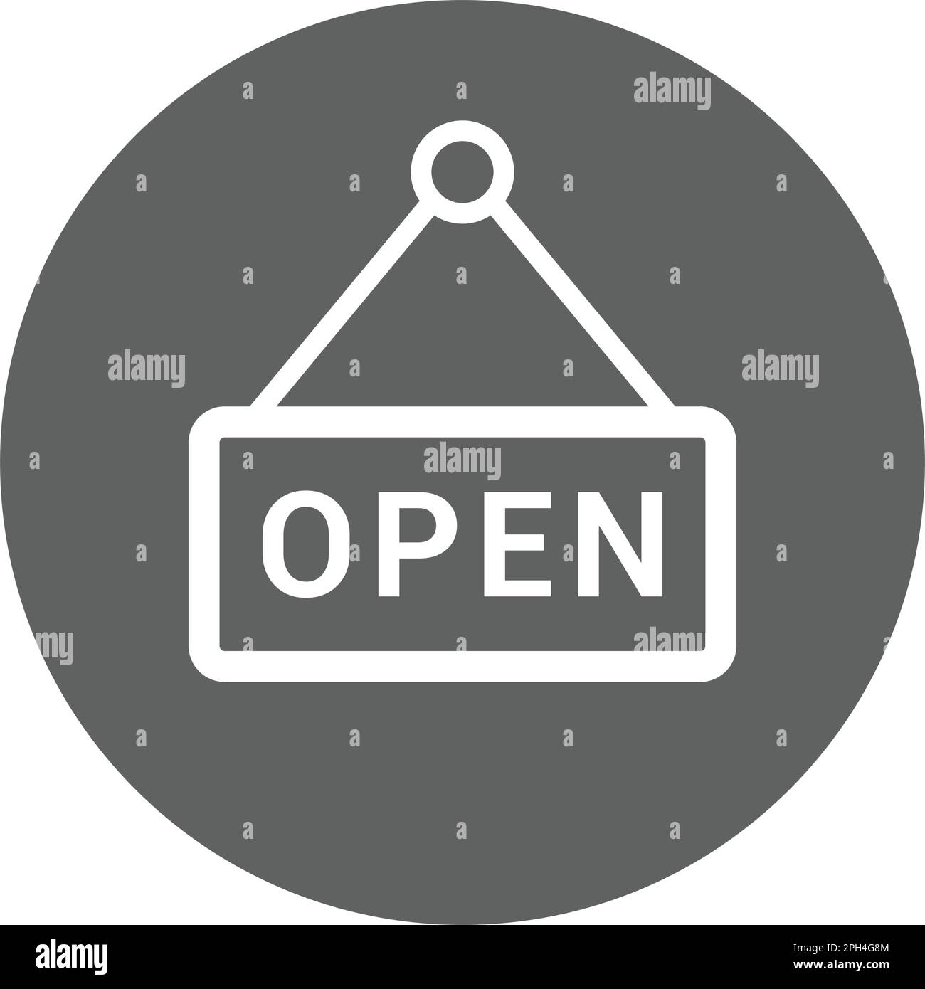 Shop Open icon. Fully editable vector EPS use for printed materials and ...