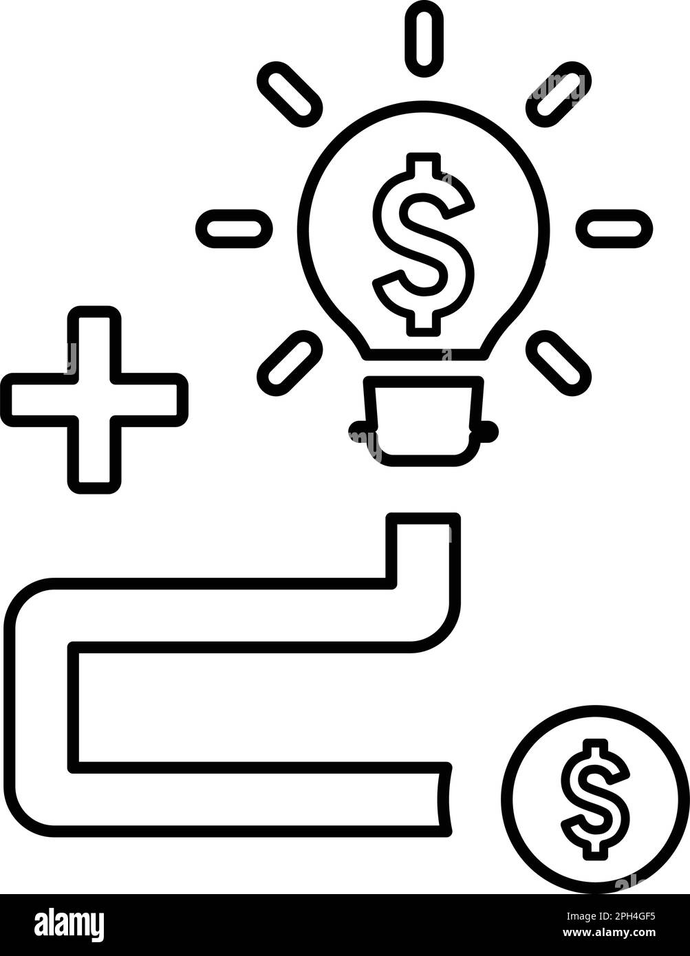 Solution line icon. Fully editable vector EPS use for printed materials ...