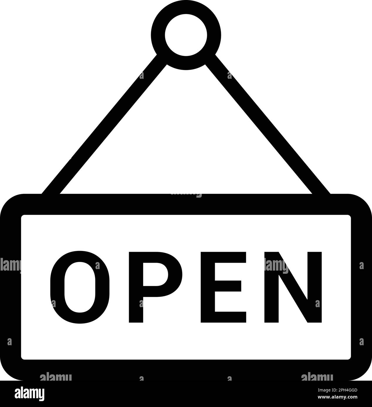 Shop Open icon. Fully editable vector EPS use for printed materials and ...