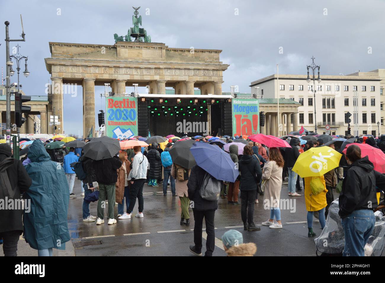 Berlin, Germany - March 25, 2023 - "Berlin 2030 Climate Neutral" rally ...