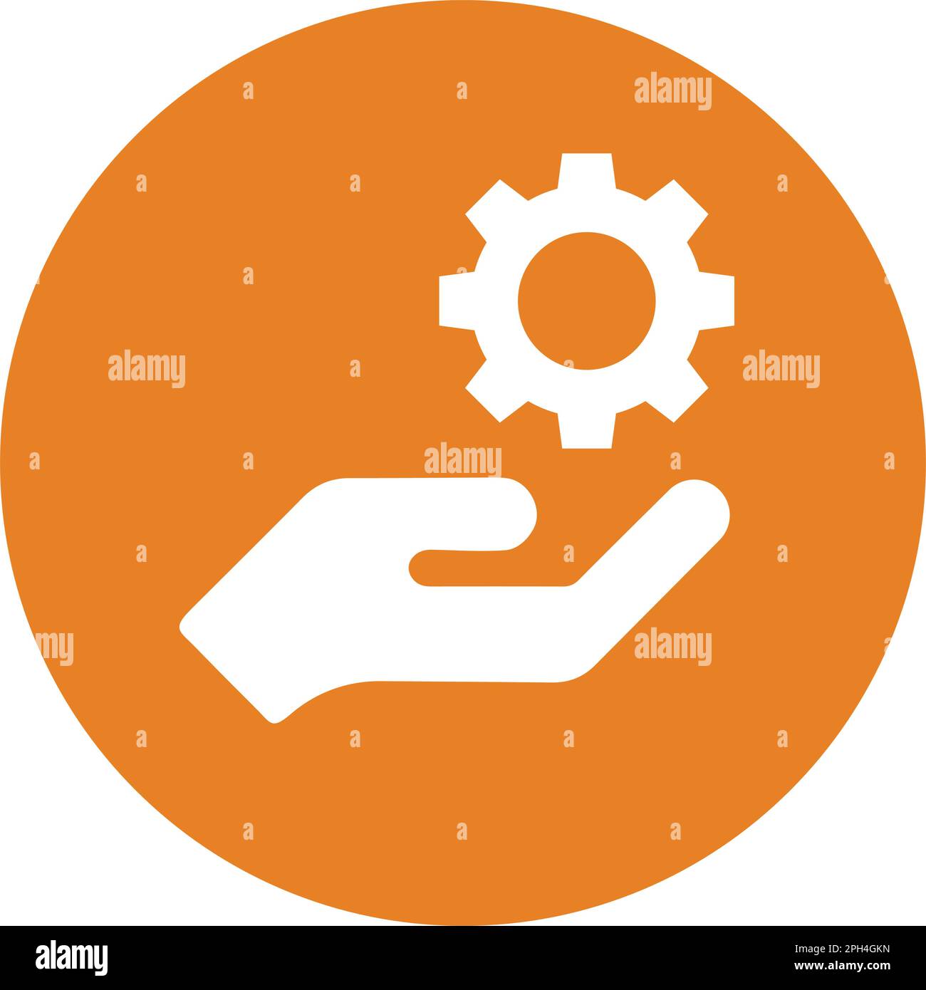 Technical Support hand icon symbol for use on mobile apps, print media ...