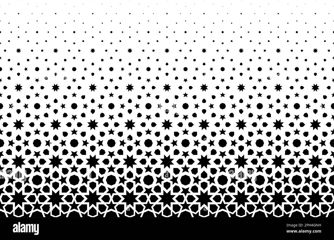 Geometric pattern of black figures on a white background.Option with a ...