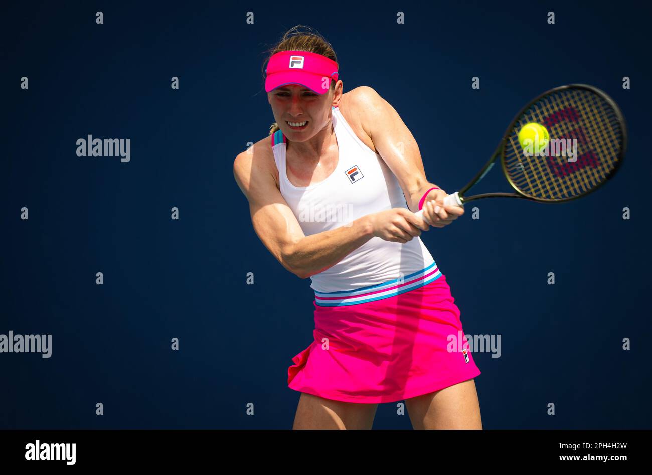 Ekaterina Alexandrova of Russia in action during the second round of ...