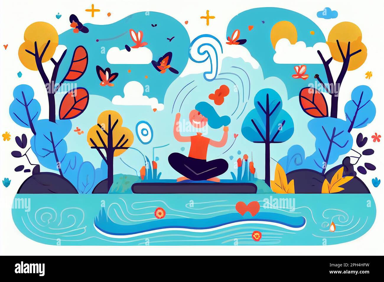 Flat cartoon illustration Cut Out Stock Images & Pictures - Alamy