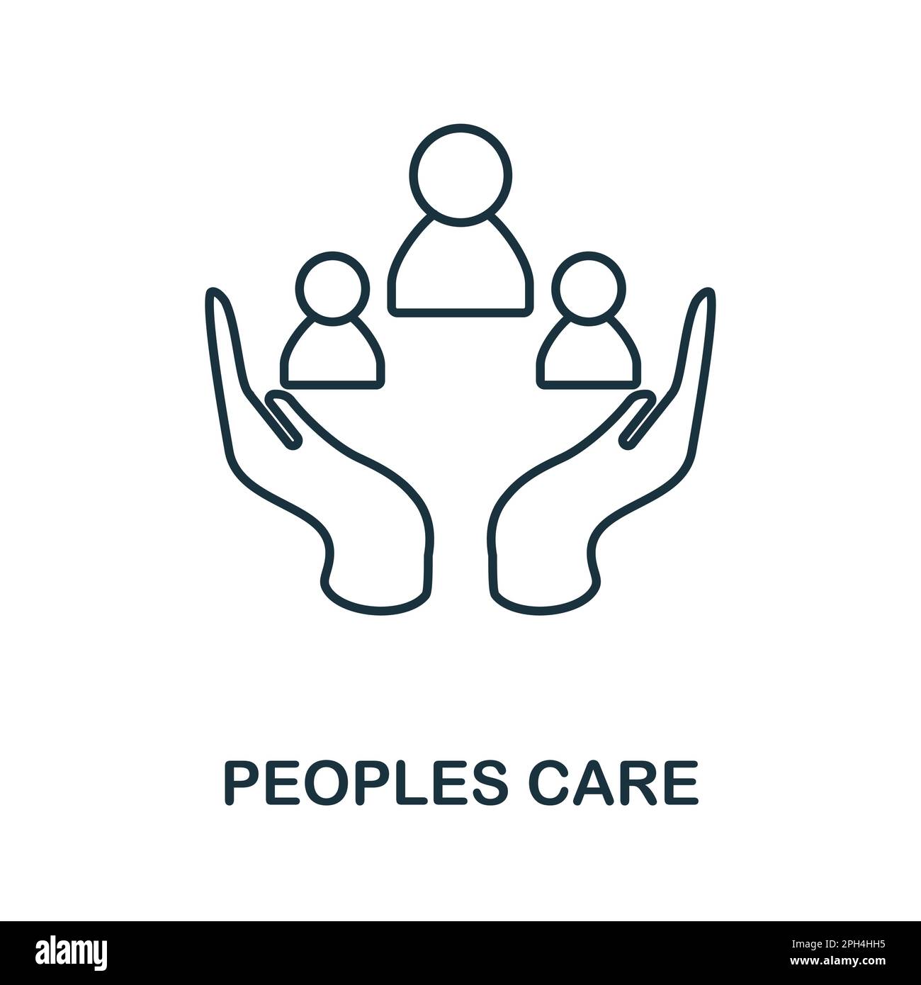 Peoples Care line icon. Simple element from social activity collection ... Peoples Care line icon. Simple element from social activity collection ...