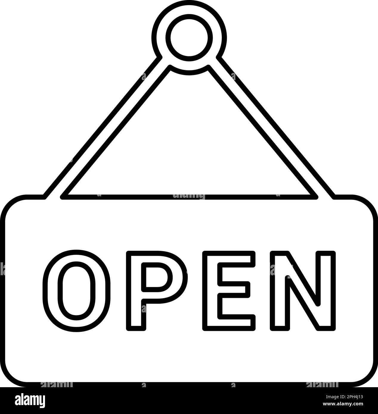 Shop Open icon. Fully editable vector EPS use for printed materials and ...