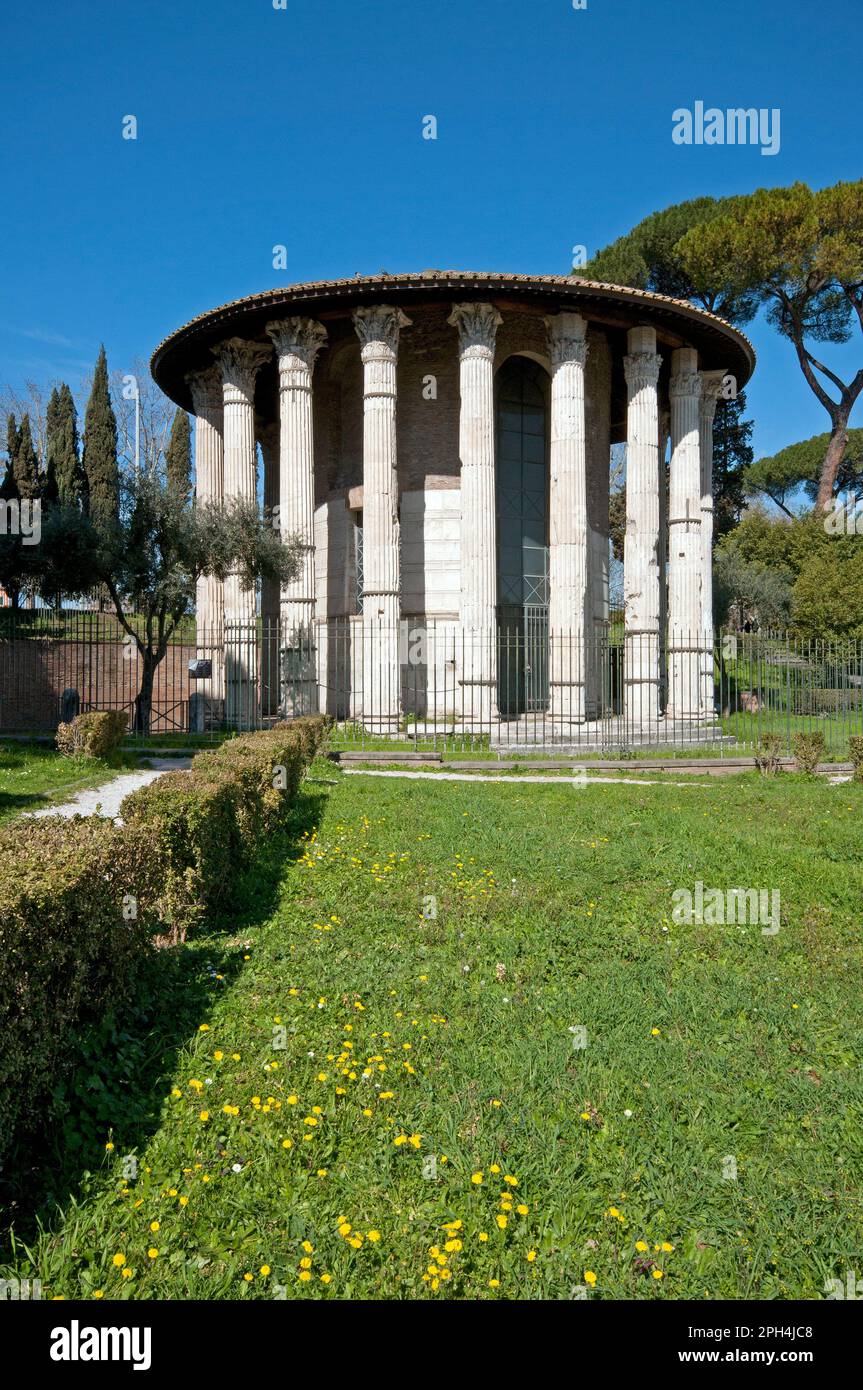 Temple of Hercules Victor in Foro Boario, Rome, Italy Stock Photo - Alamy