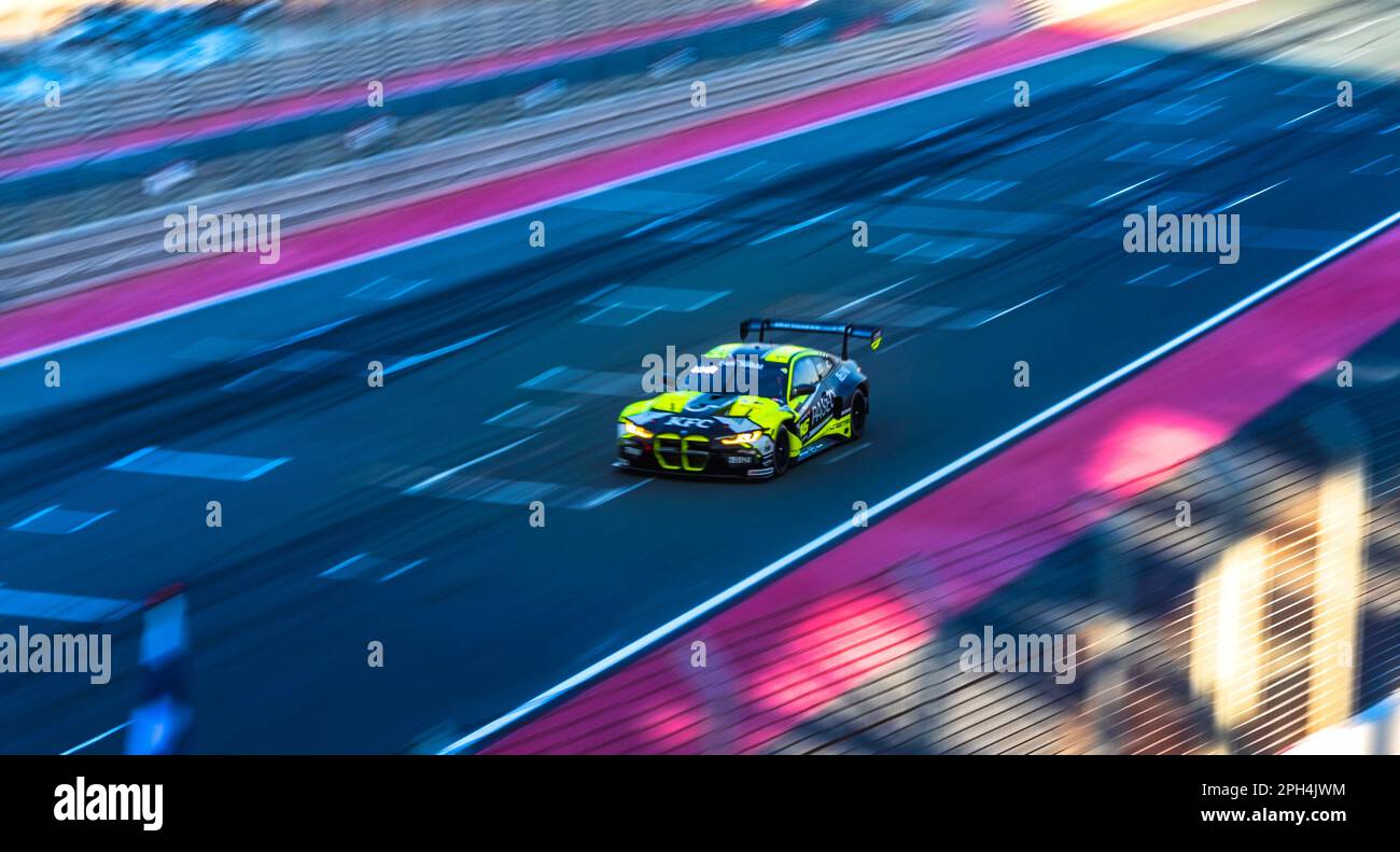 Dubai, UAE - 01.14.2023 - Racing cars on Dubai Autodrome circuit during ...
