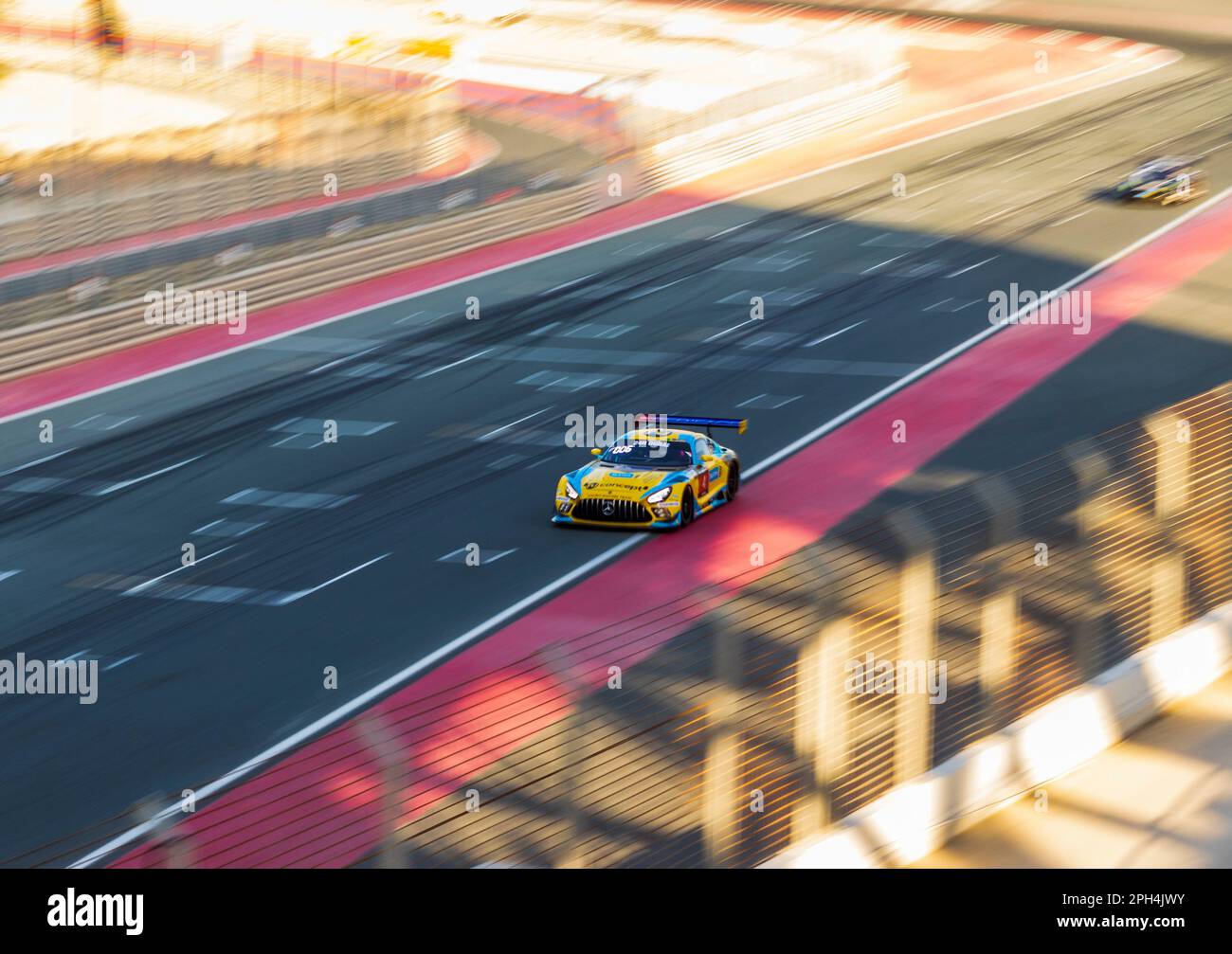 Dubai, UAE - 01.14.2023 - Racing cars on Dubai Autodrome circuit during ...