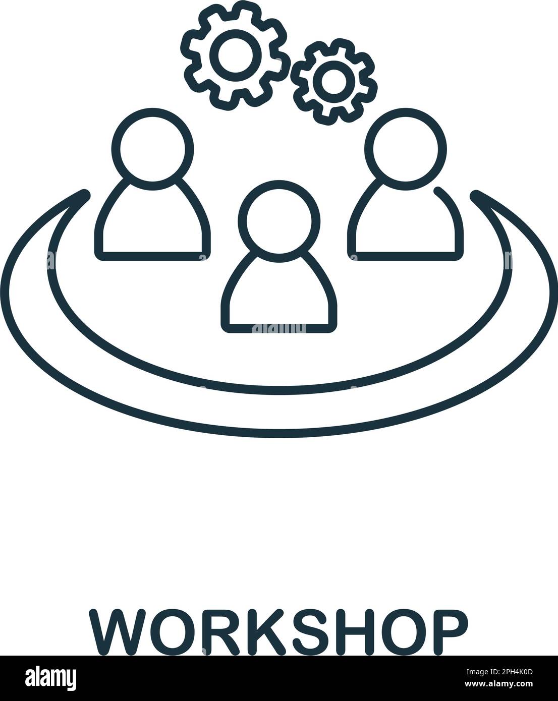 Workshop line icon. Simple element from social activity collection ... Workshop line icon. Simple element from social activity collection ...