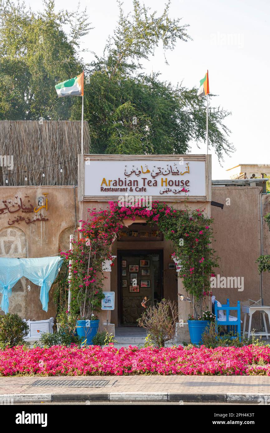 View of the Arabian Tea House in the Al Fahidi Historical District ...