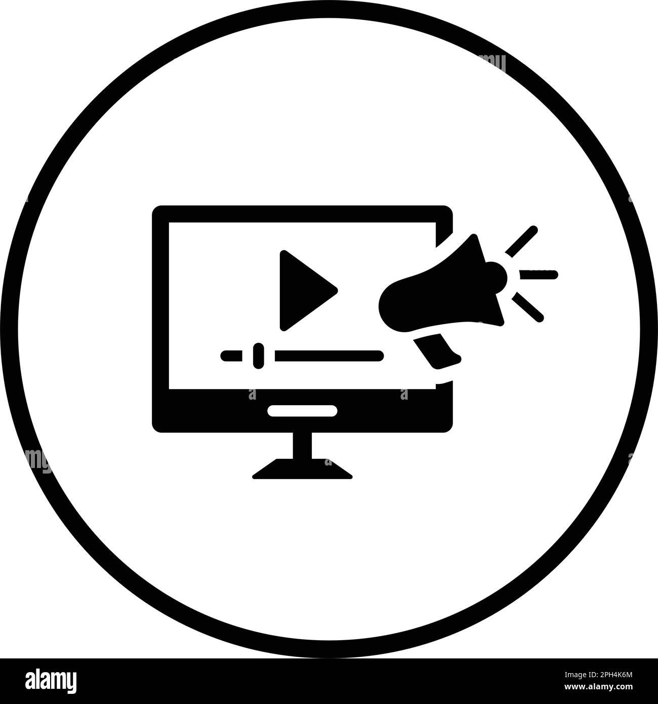 Video Marketing icon symbol for use on mobile apps, print media and web ...