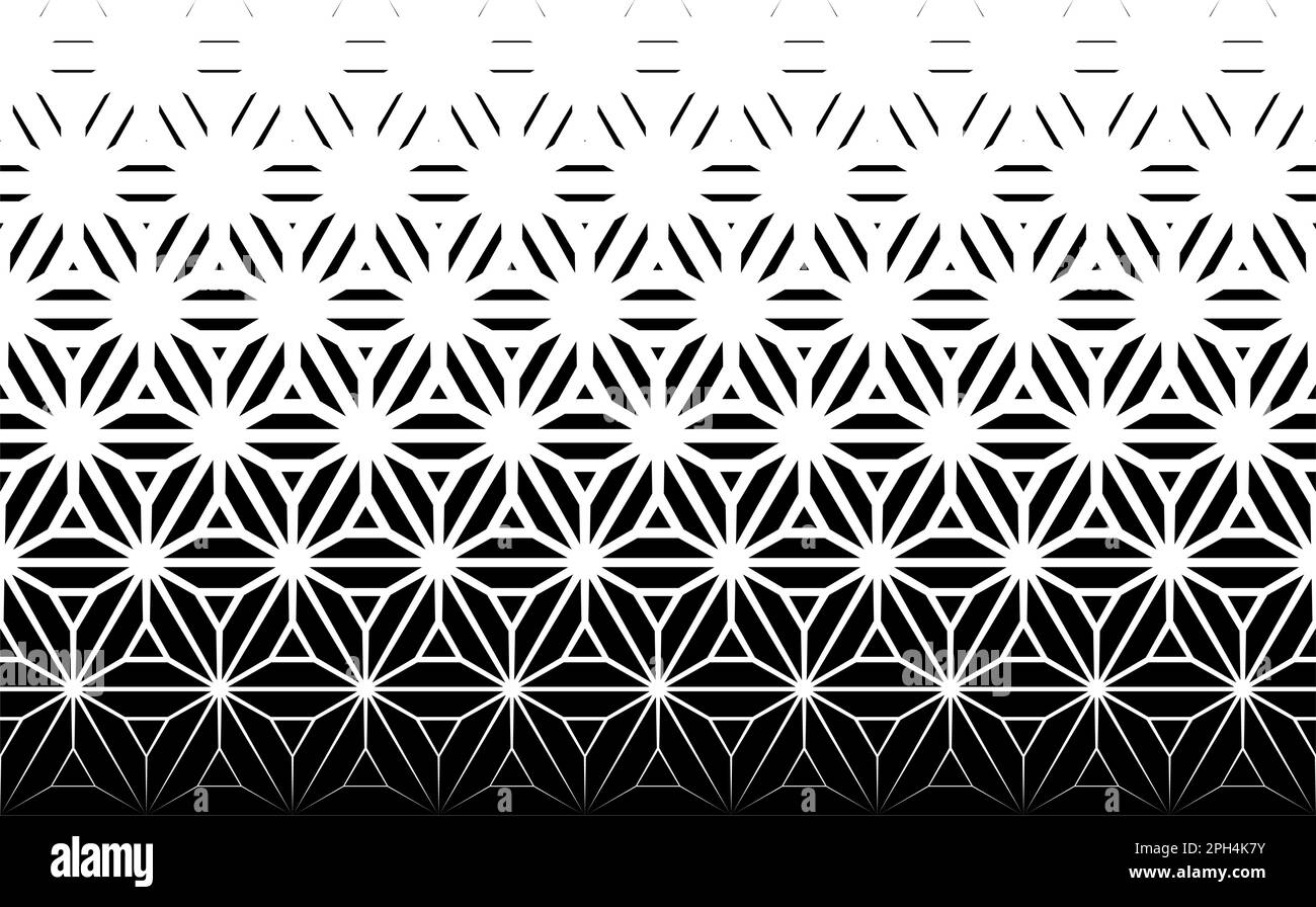 Geometric pattern of black figures on a white background.Seamless in ...