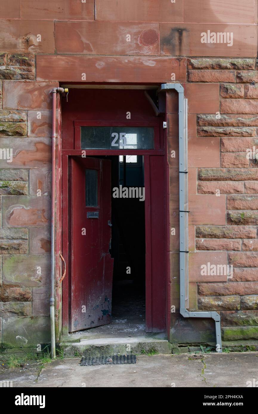 Council houses in poor estate with high populations and many social ...